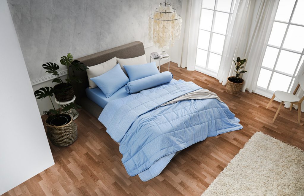 ชุดผ้าปูที่นอน ELLE Decor รุ่น Simplicite : Simp-04 Bleu Clair - ELLE ...